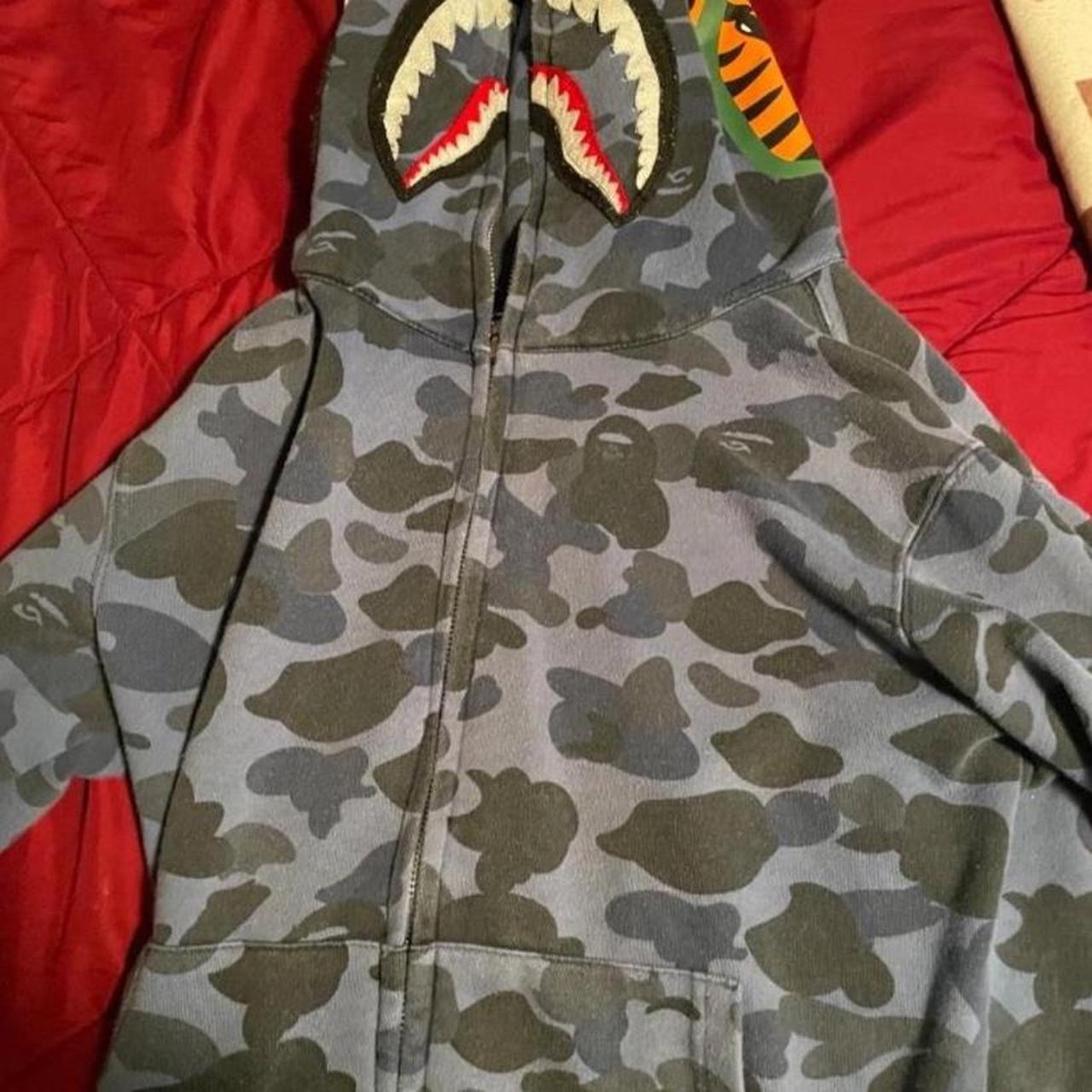 Blue bape full zip jacket - Depop