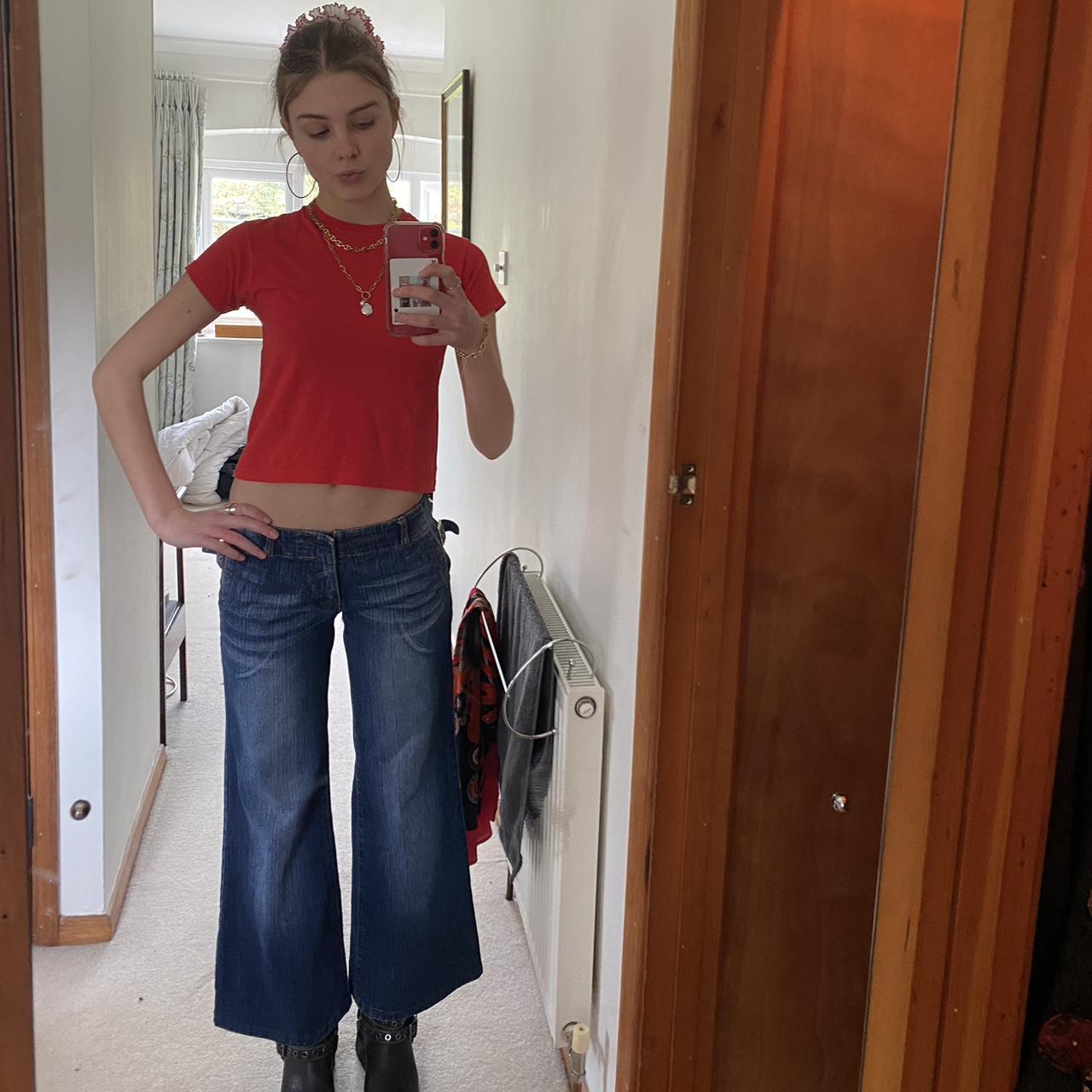 red baby tee!! So cute and can be worn with... - Depop