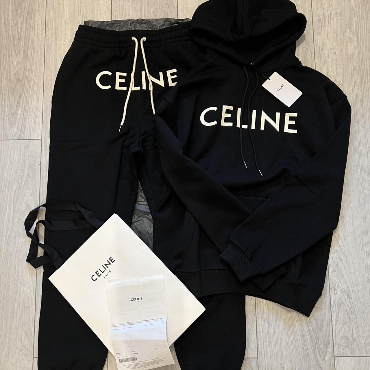 Celine tracksuit Like new Black Size small full... | Depop