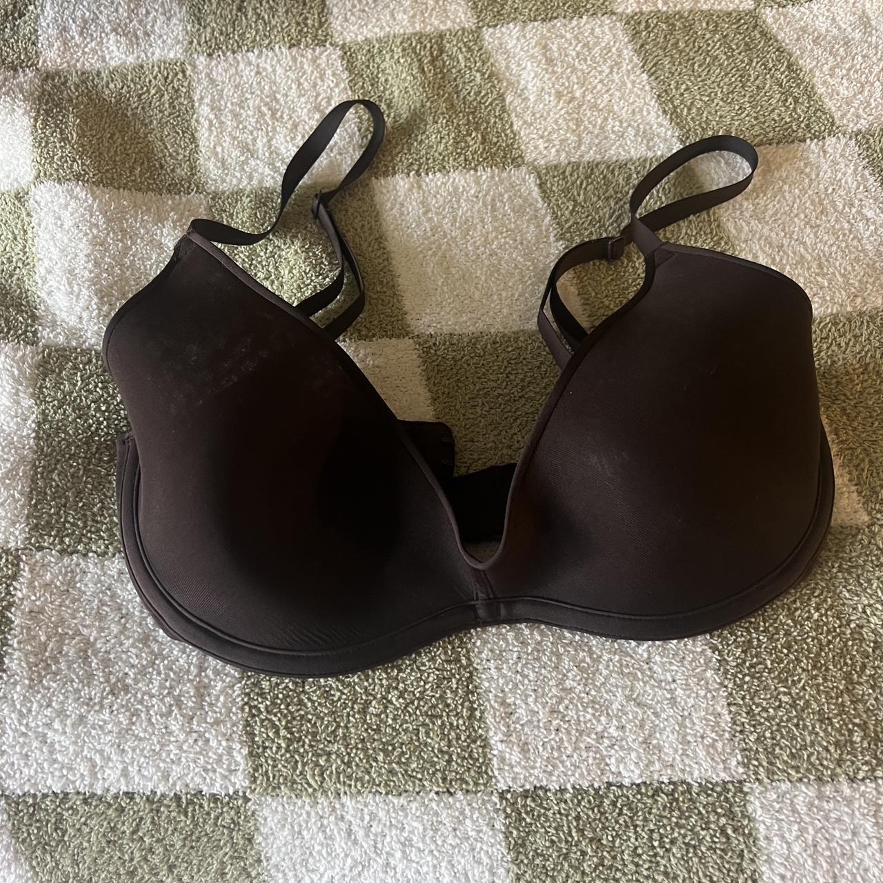 Skims mesh plunge bra, size 34d in cocoa! Barely... | Depop