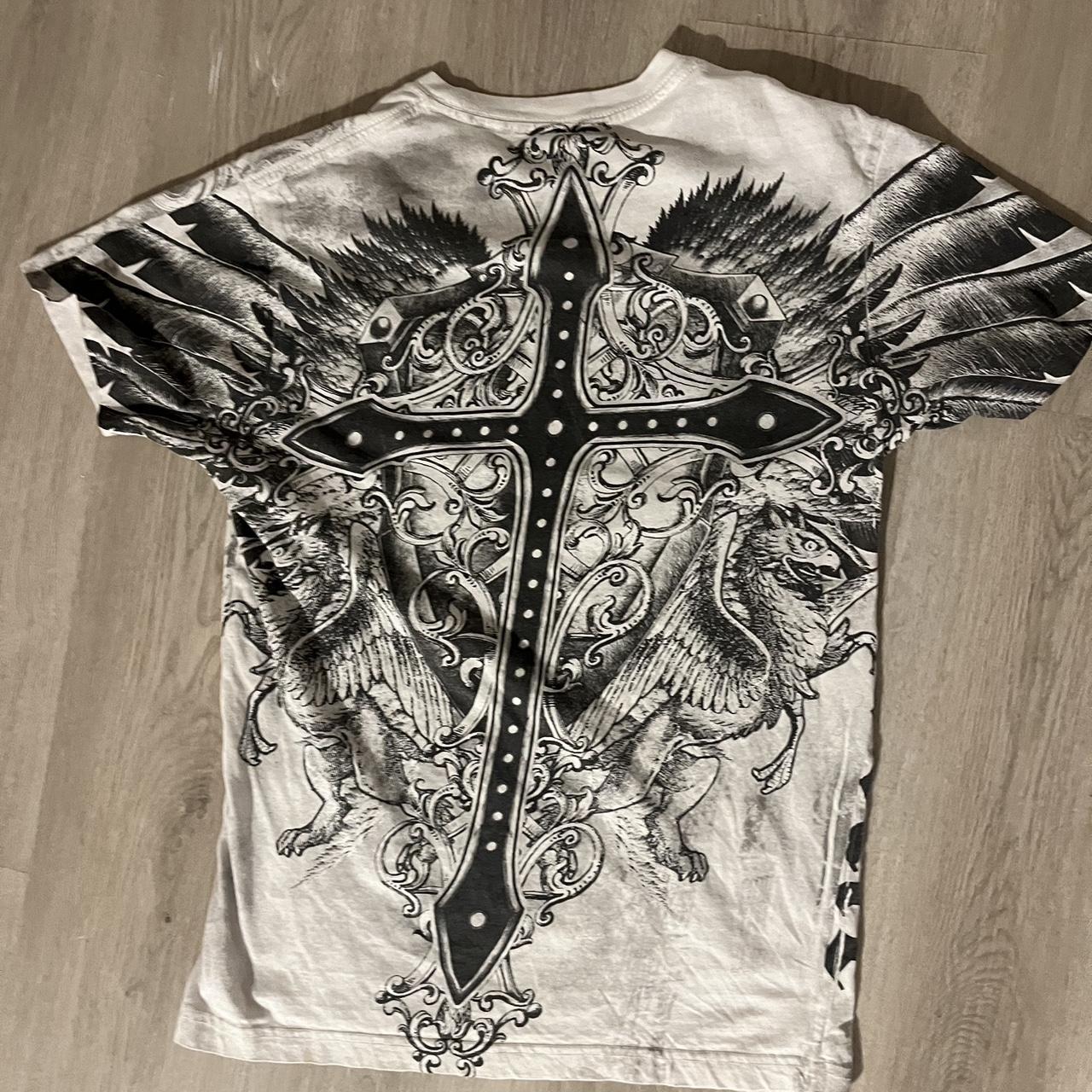 Konflict cool affliction shirt design made of... - Depop