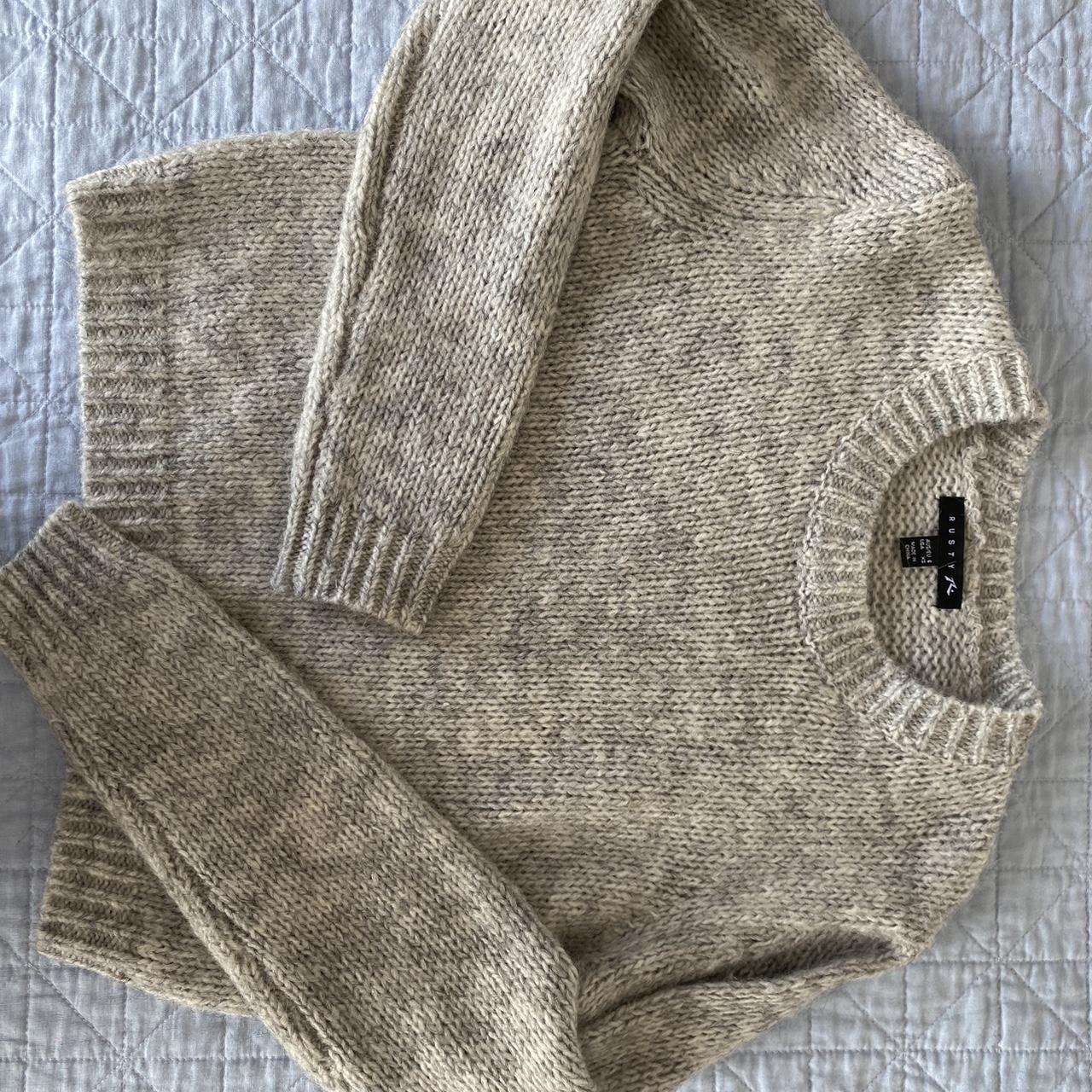 Short knitted Rusty jumper. Very soft to the touch.... - Depop