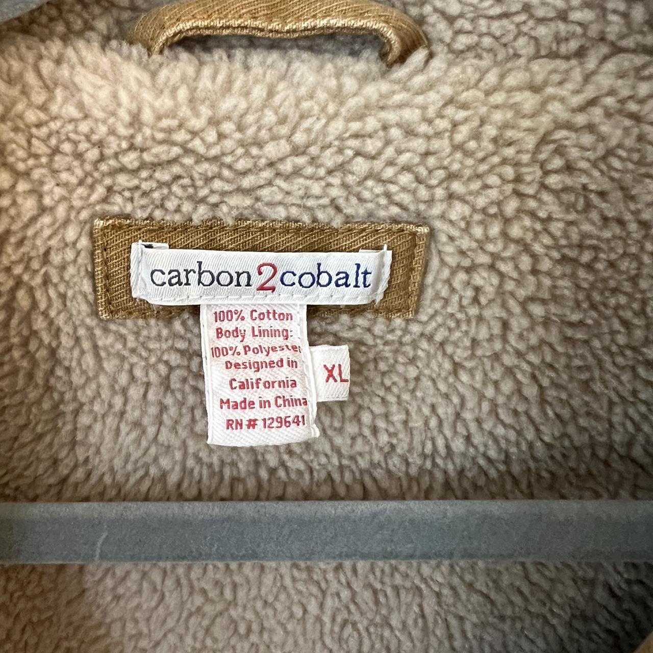 Brown Carbon2Cobalt jacket with Sherpa Lining Like... - Depop