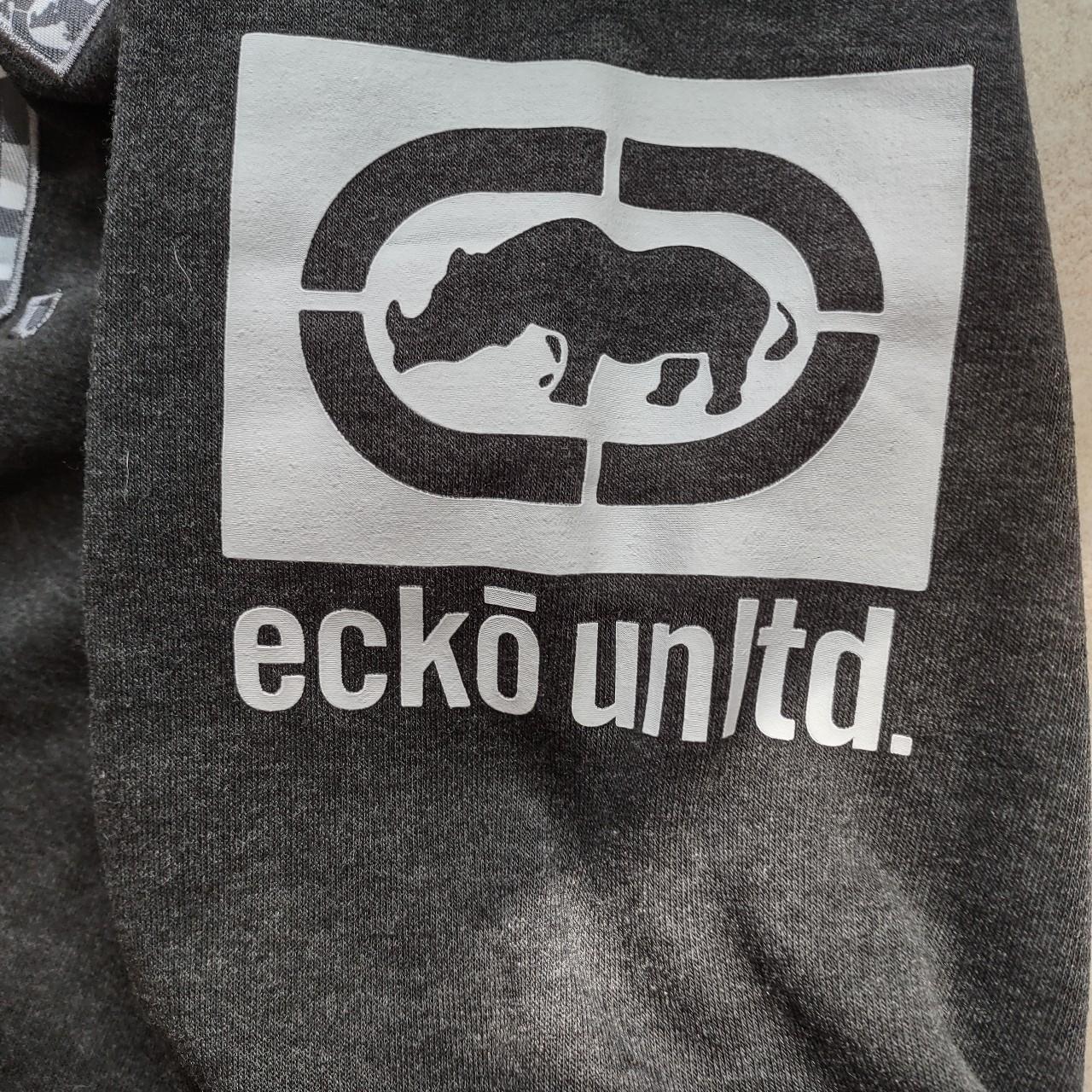 ECKO UNLTD Large Black Hoodie w/ Sleeve Design - Depop