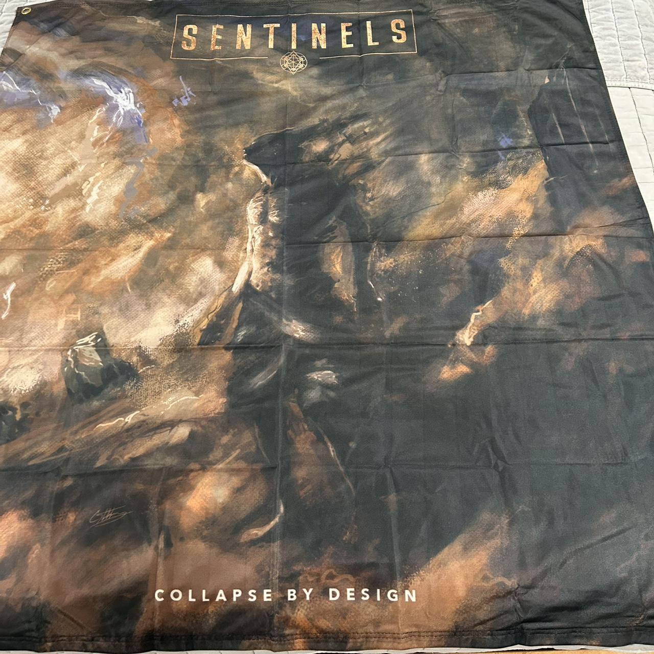 Sentinels metal band merch wall flag Excellent... | Depop