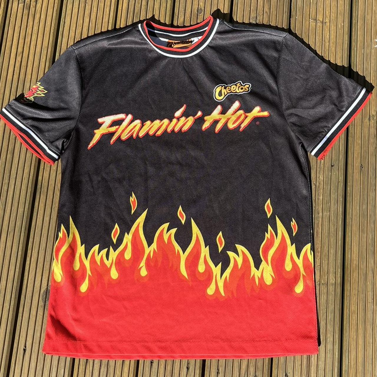 Chester Flamin' Hot flames red and black sport... - Depop