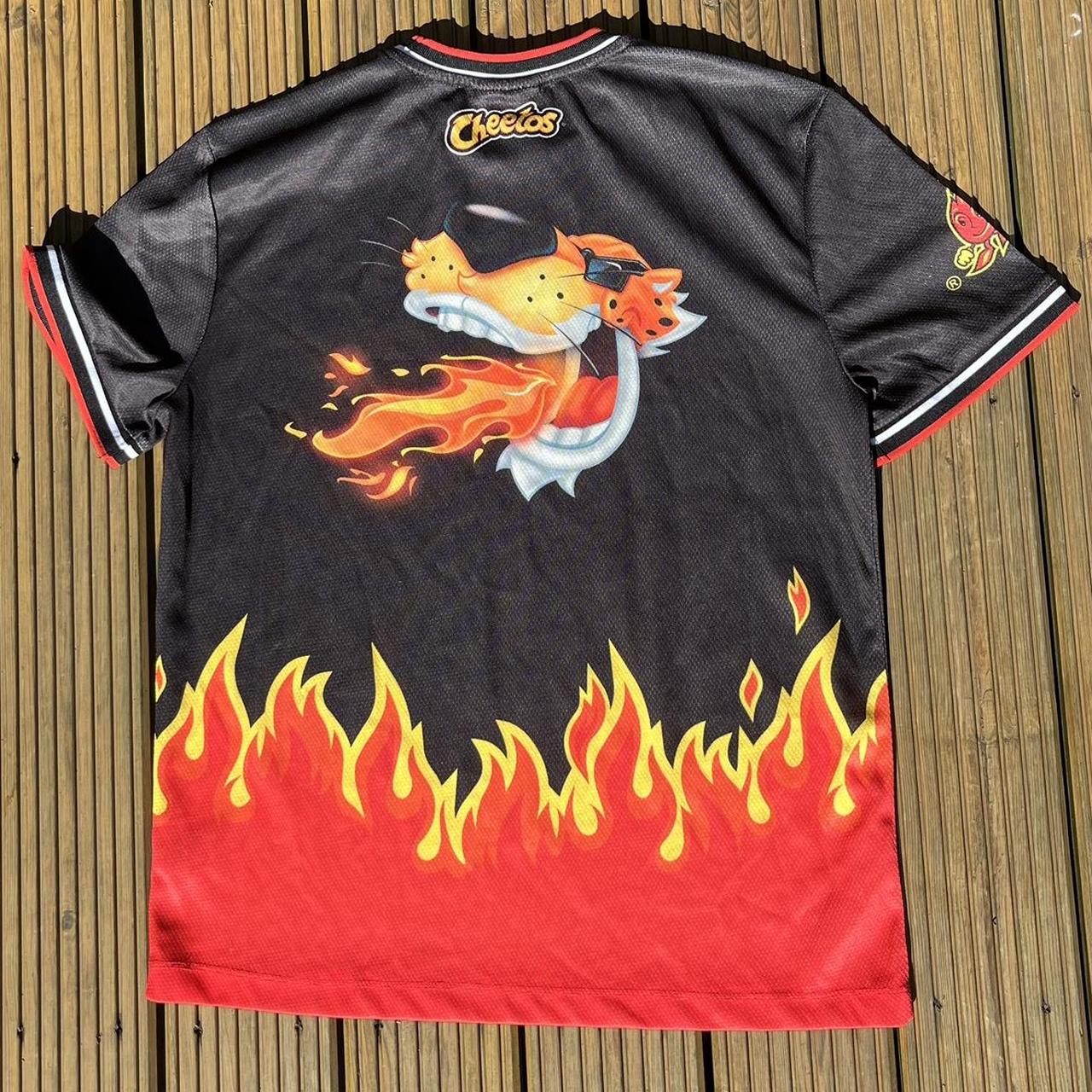 Chester Flamin' Hot flames red and black sport... - Depop