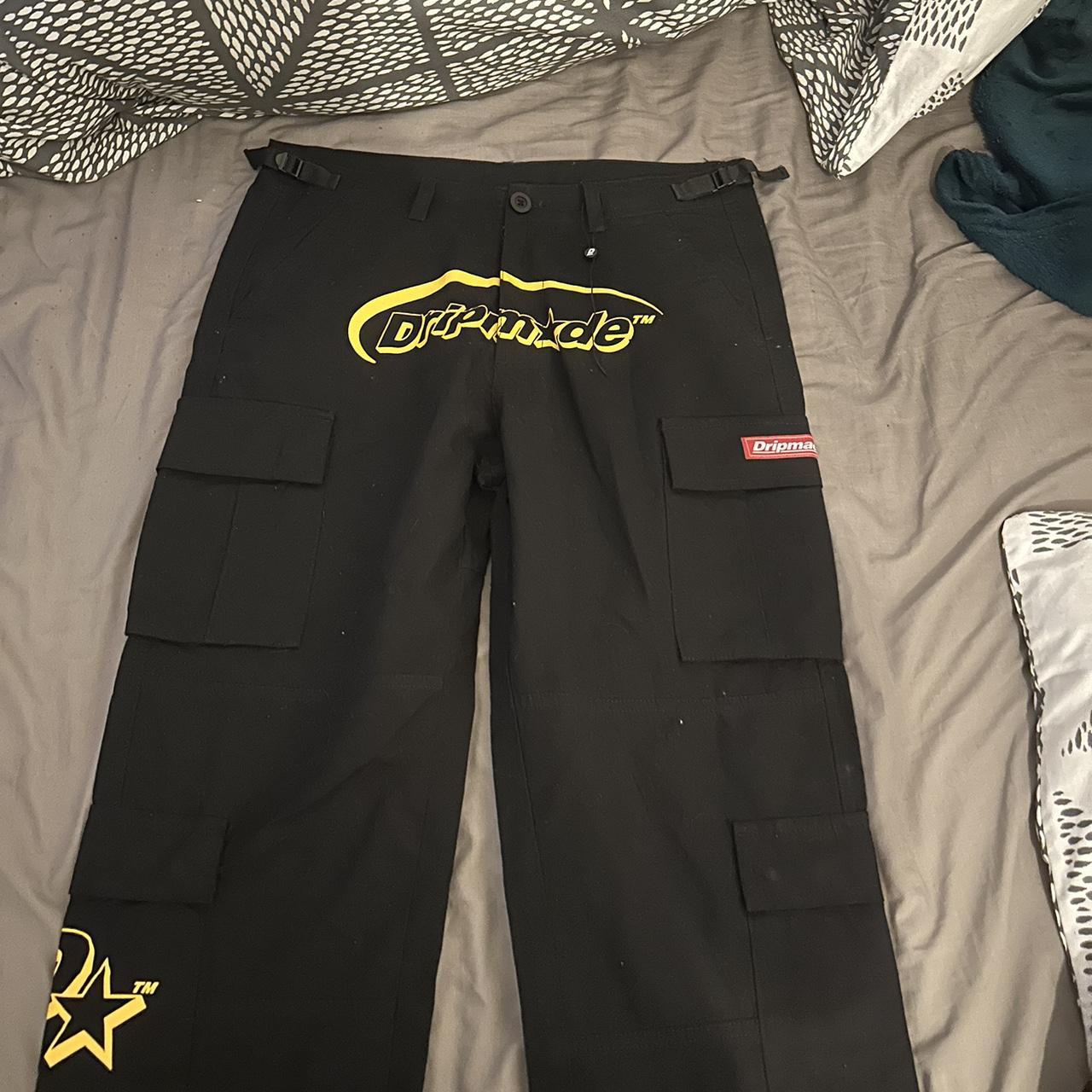 Dripmade uncuffed cargos Never worn Tag got ripped... - Depop