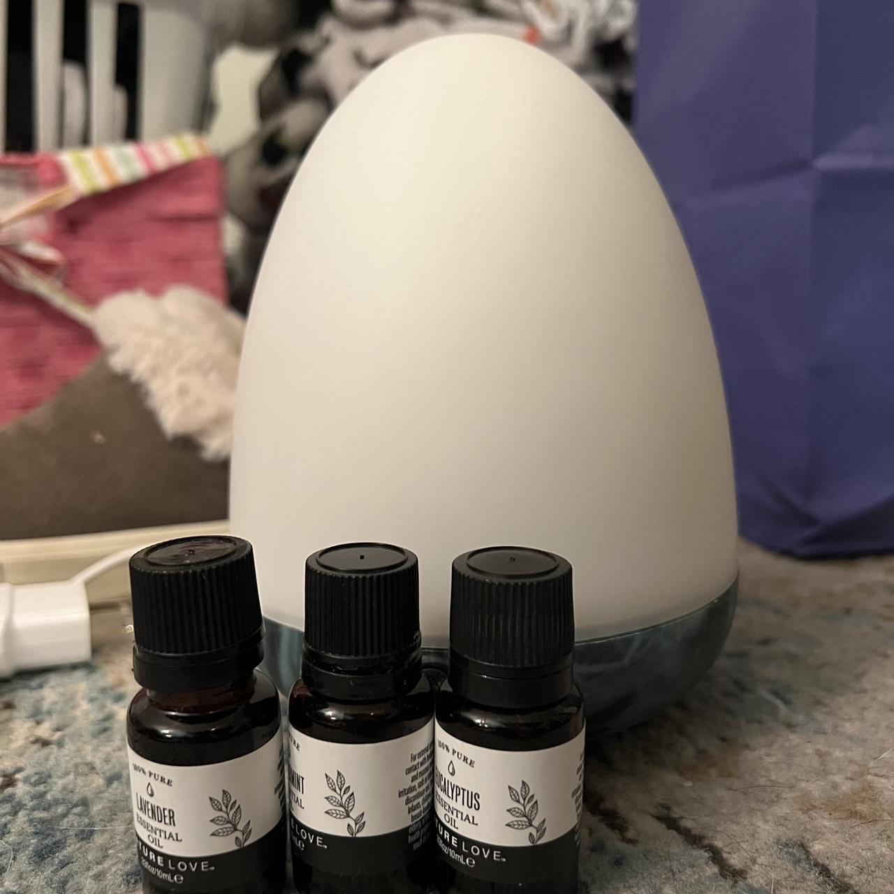 White Oil Diffuser with Lavender, Peppermint &... - Depop