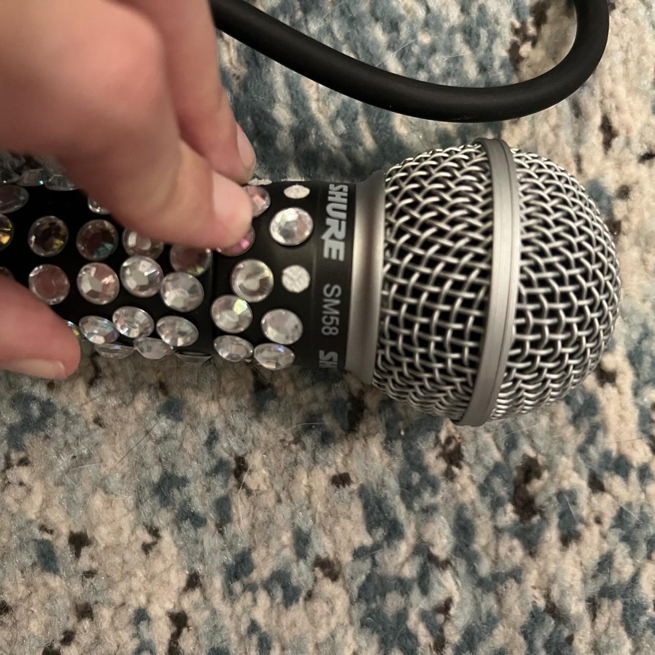 SHURE SM58 Bedazzled Microphone - Depop