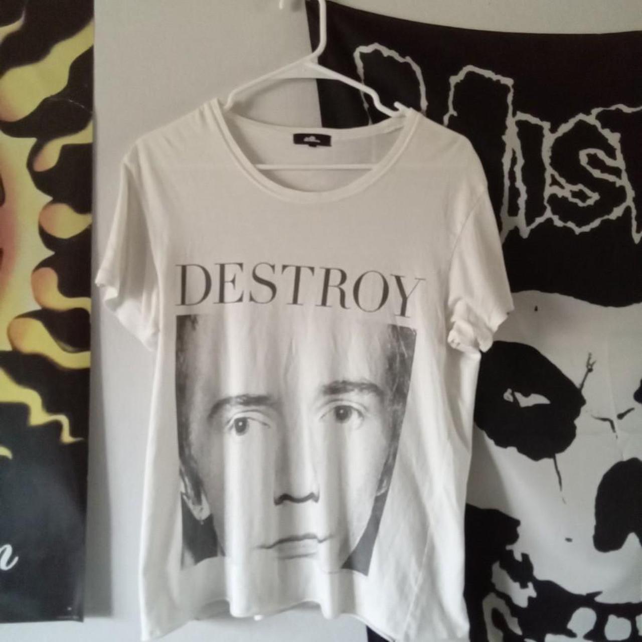 lad musician Johnny rotten destroy tee super sick... | Depop