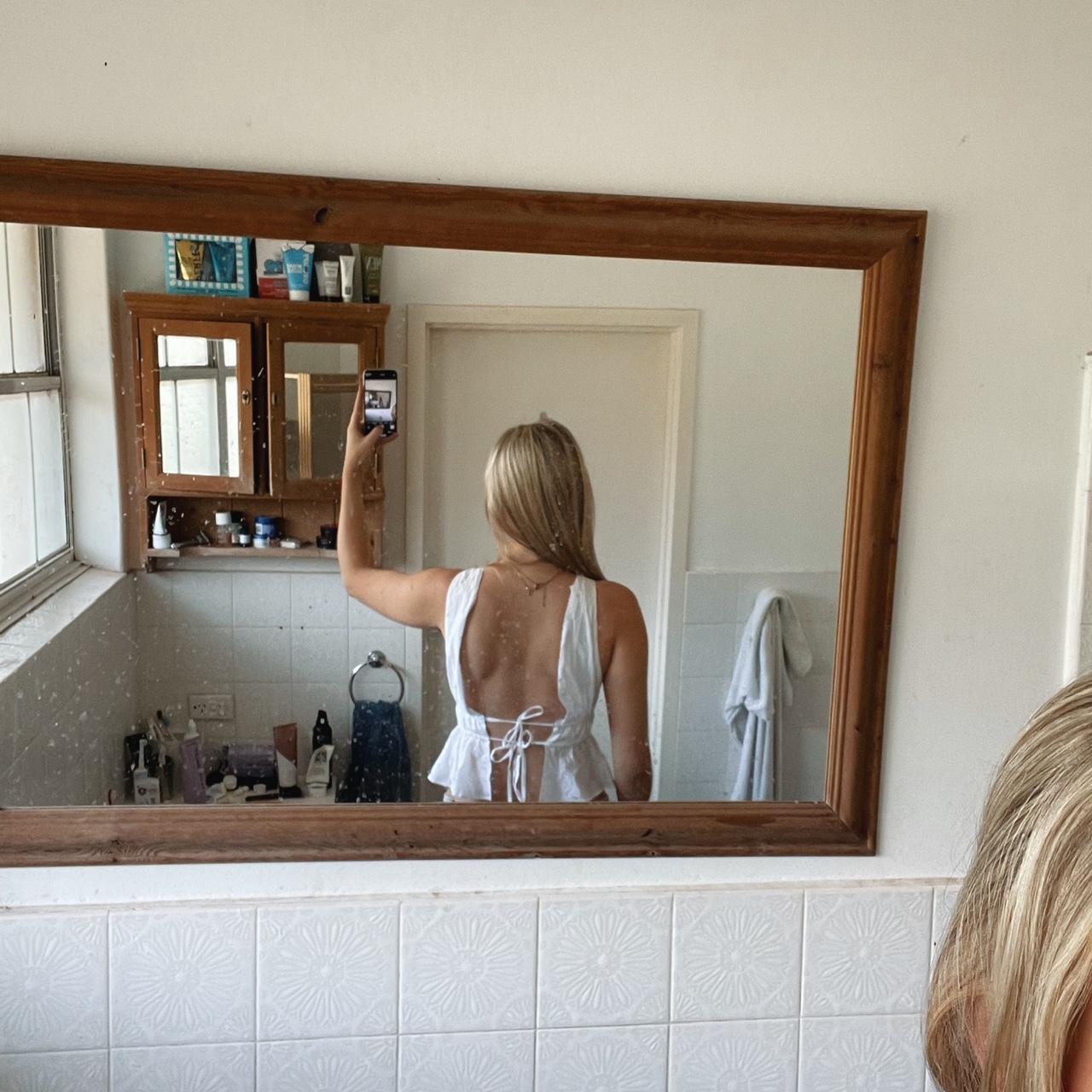 glassons white linen top worn once to try on | Depop