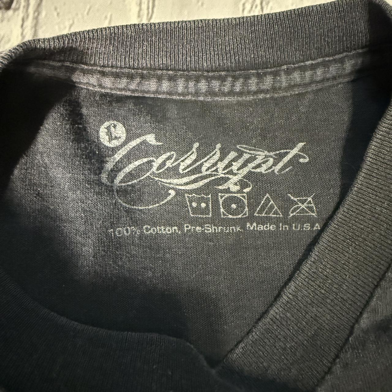 Y2K Corrupt Graphic Tee Sick Front Graphic... | Depop