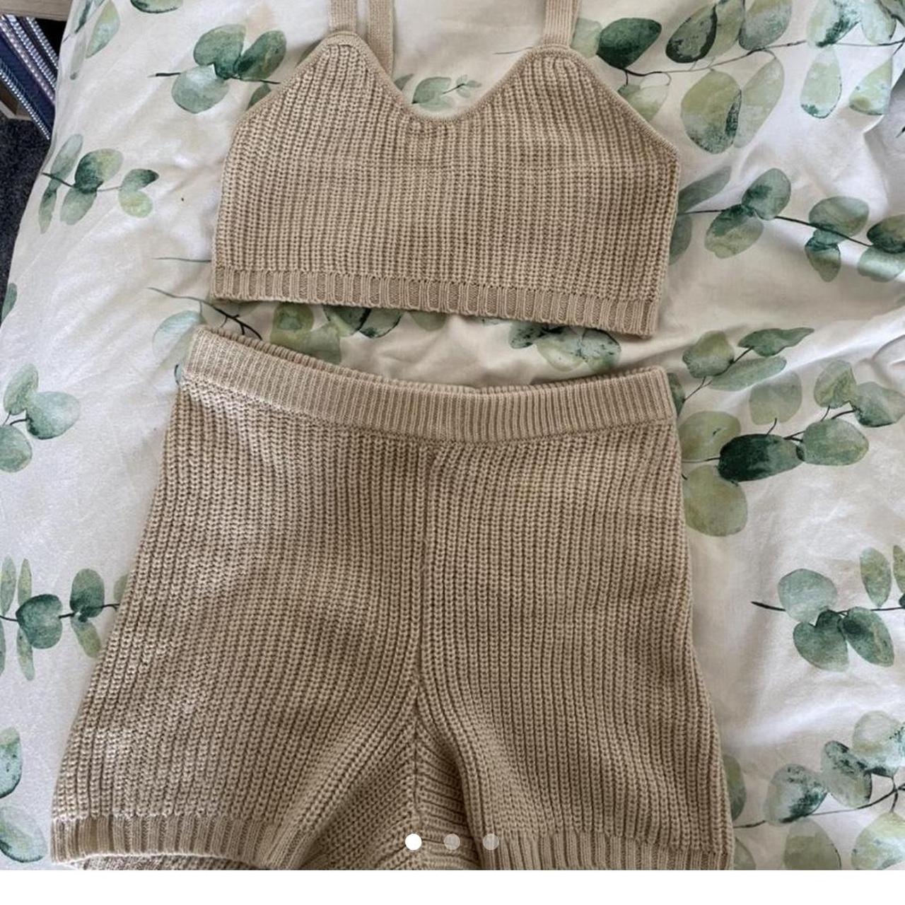 Women's Cream and Tan Pajamas | Depop