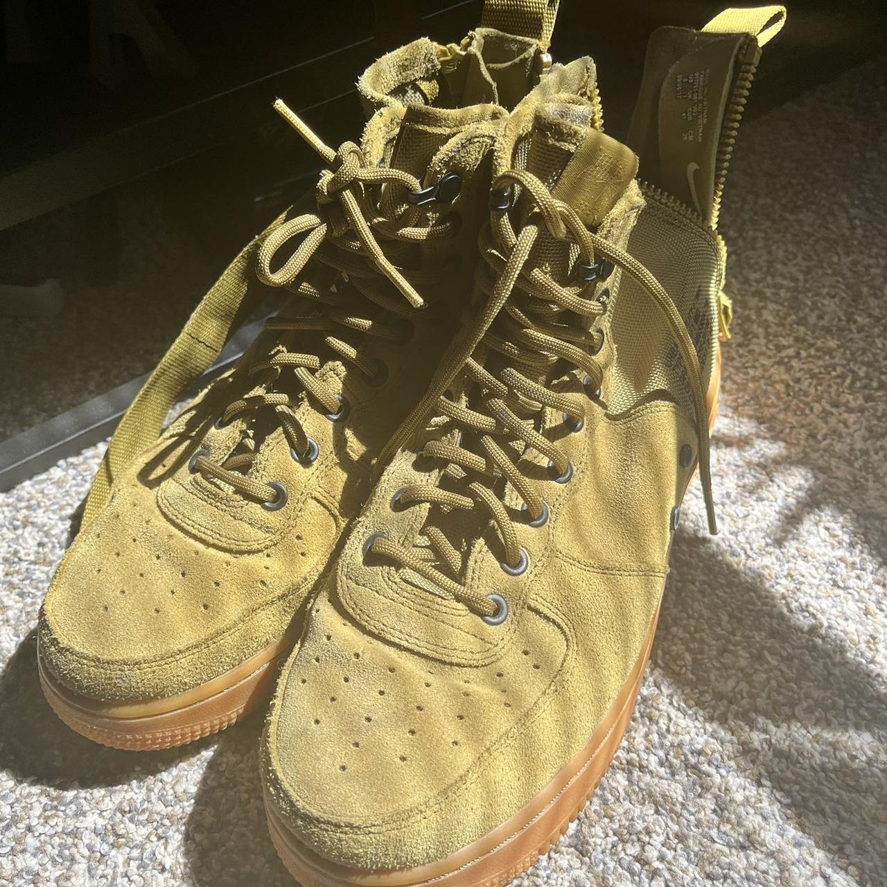 Nike AF1 SF Mid - desert moss Lightly used #nike... - Depop