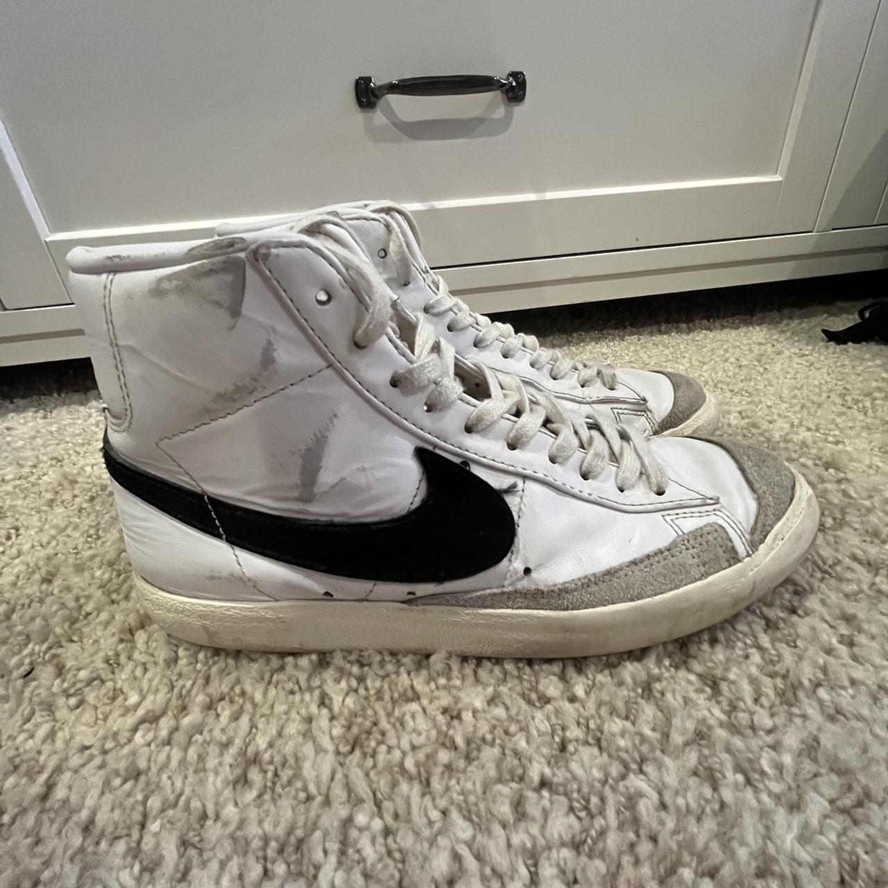 Nike Blazers. Worn, shoe is scratched up | Depop