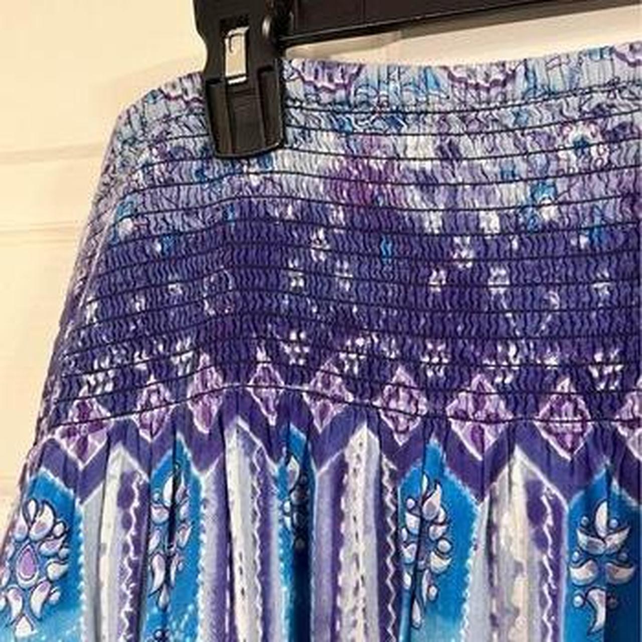 Phool Long Tiered Maxi Crinkle Skirt 100% Cotton... - Depop