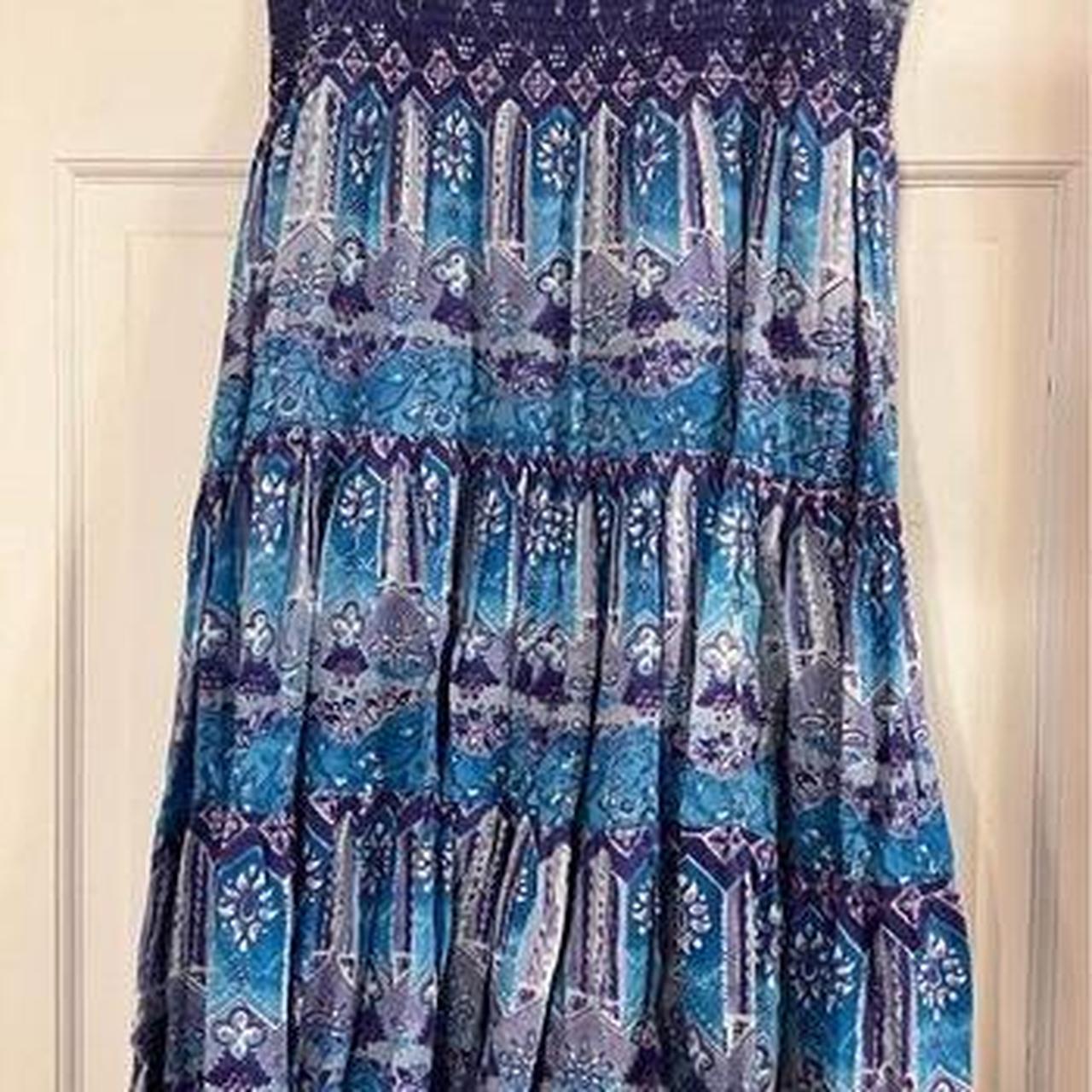 Phool Long Tiered Maxi Crinkle Skirt 100% Cotton... - Depop