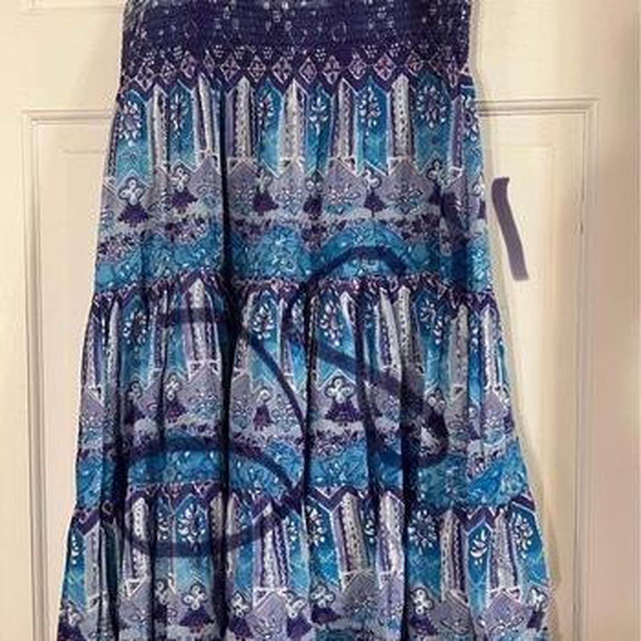 Phool Long Tiered Maxi Crinkle Skirt 100% Cotton... - Depop