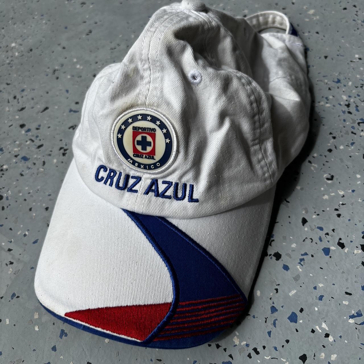 cruz azul cap 🛝mexican football hat 🛝adjustable... - Depop