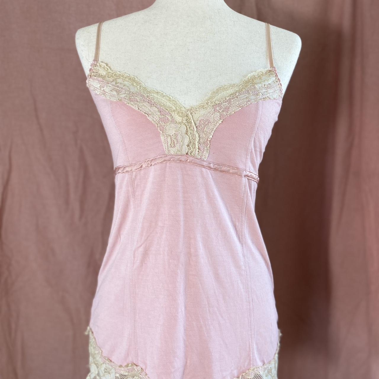 Y2K pink cami Cute Vintage Baby Pink Cami with... - Depop