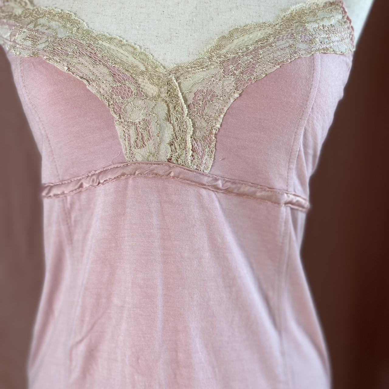 Y2K pink cami Cute Vintage Baby Pink Cami with... - Depop