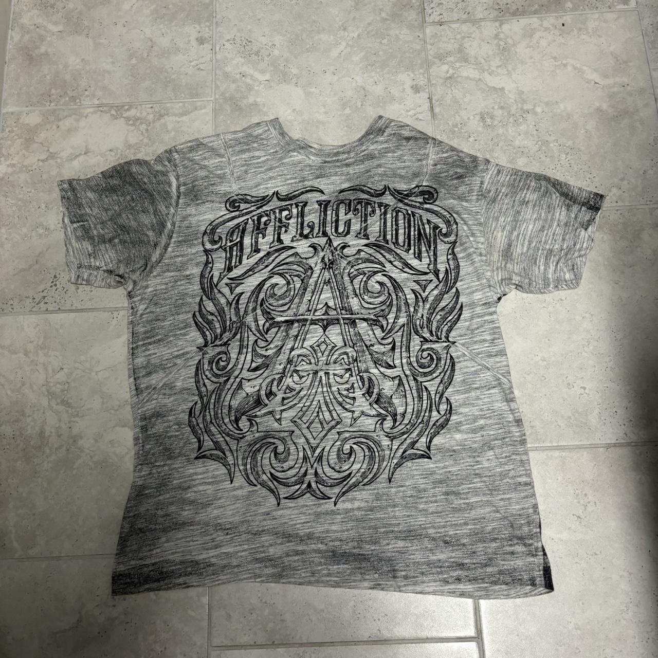 gray affliction shirt #affliction #sematary #y2k... - Depop
