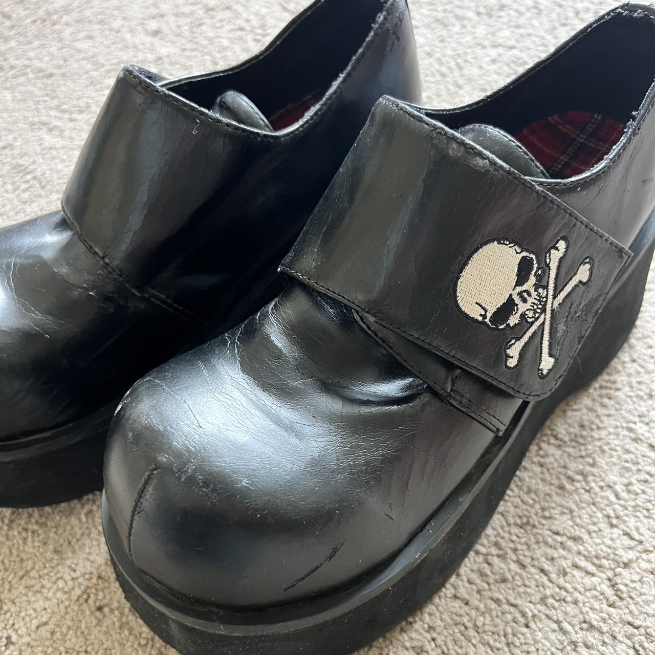 Vintage Demonia Dank-108 Platform Shoes Skull Goth... - Depop