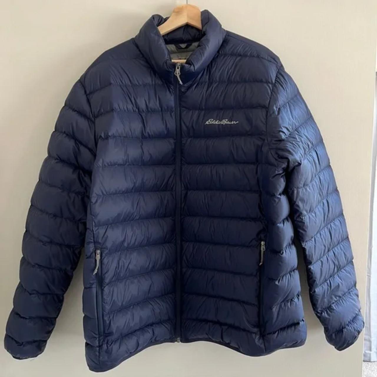Eddie Bauer Men’s Navy Puffer Jacket Size 2XL - Depop