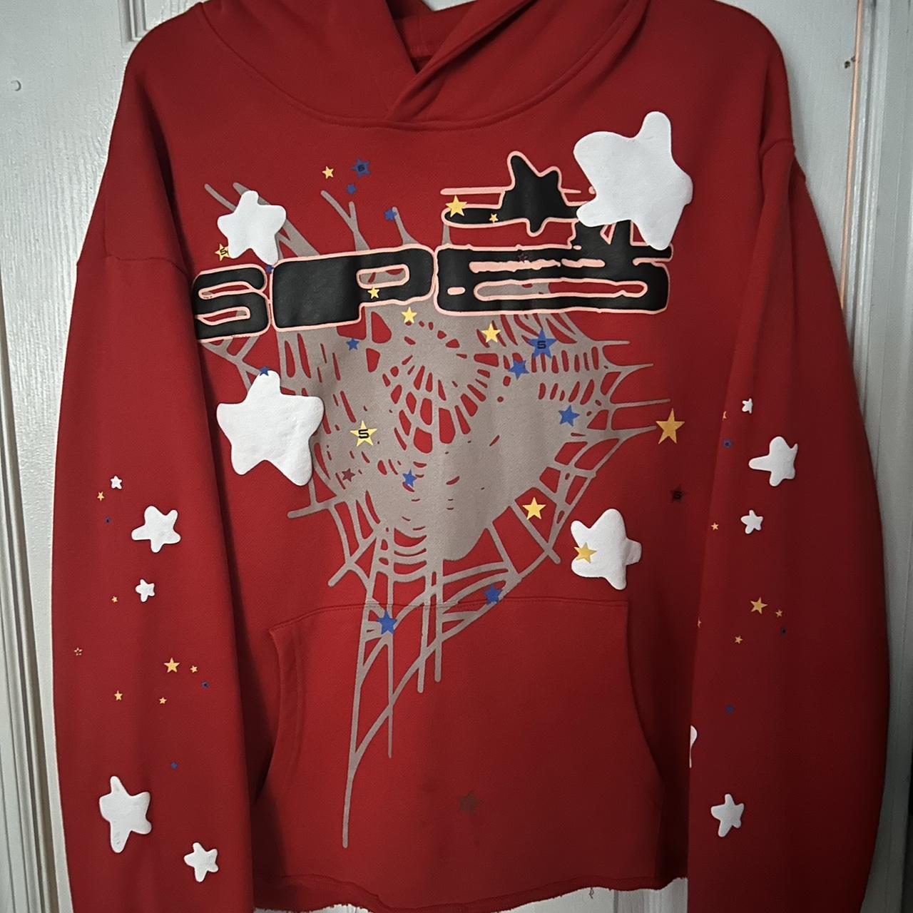 Red Sp5der Hoodie - Depop