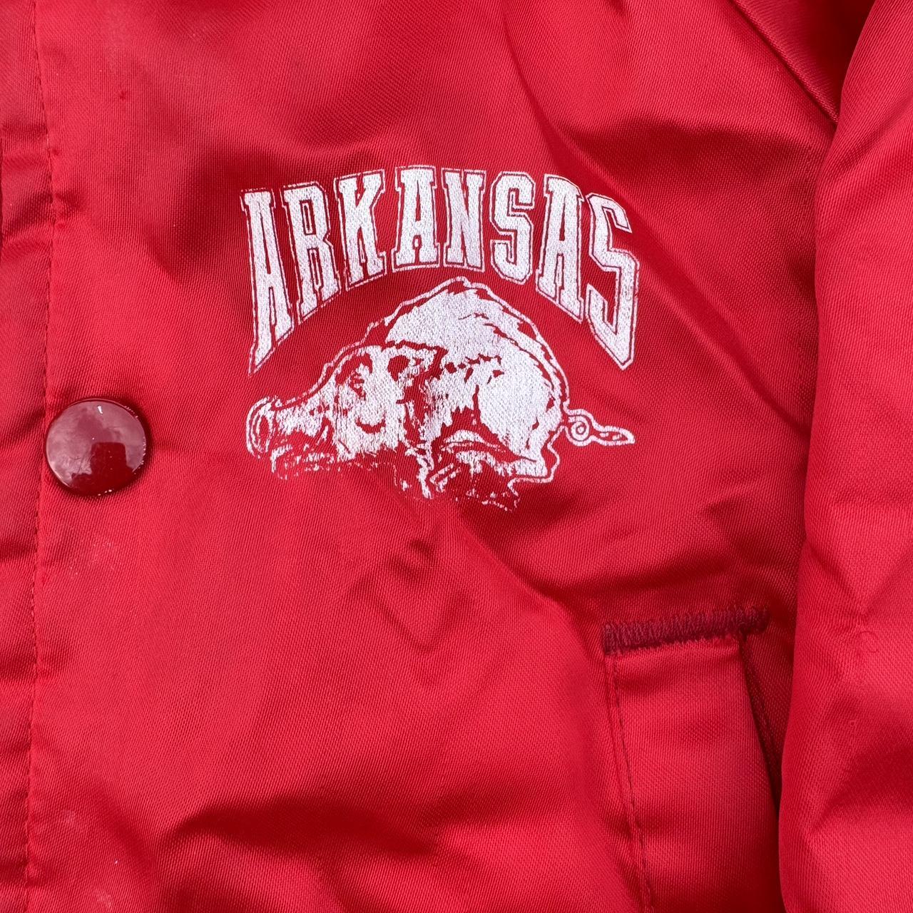 Kids Chalk Line Arkansas Razorbacks Satin Jacket... | Depop