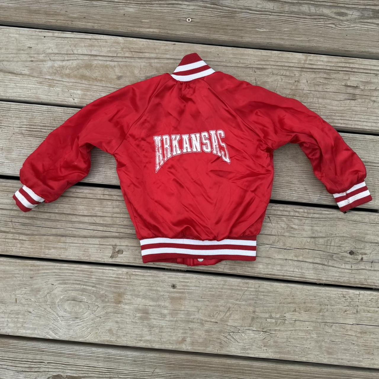 Kids Chalk Line Arkansas Razorbacks Satin Jacket... | Depop