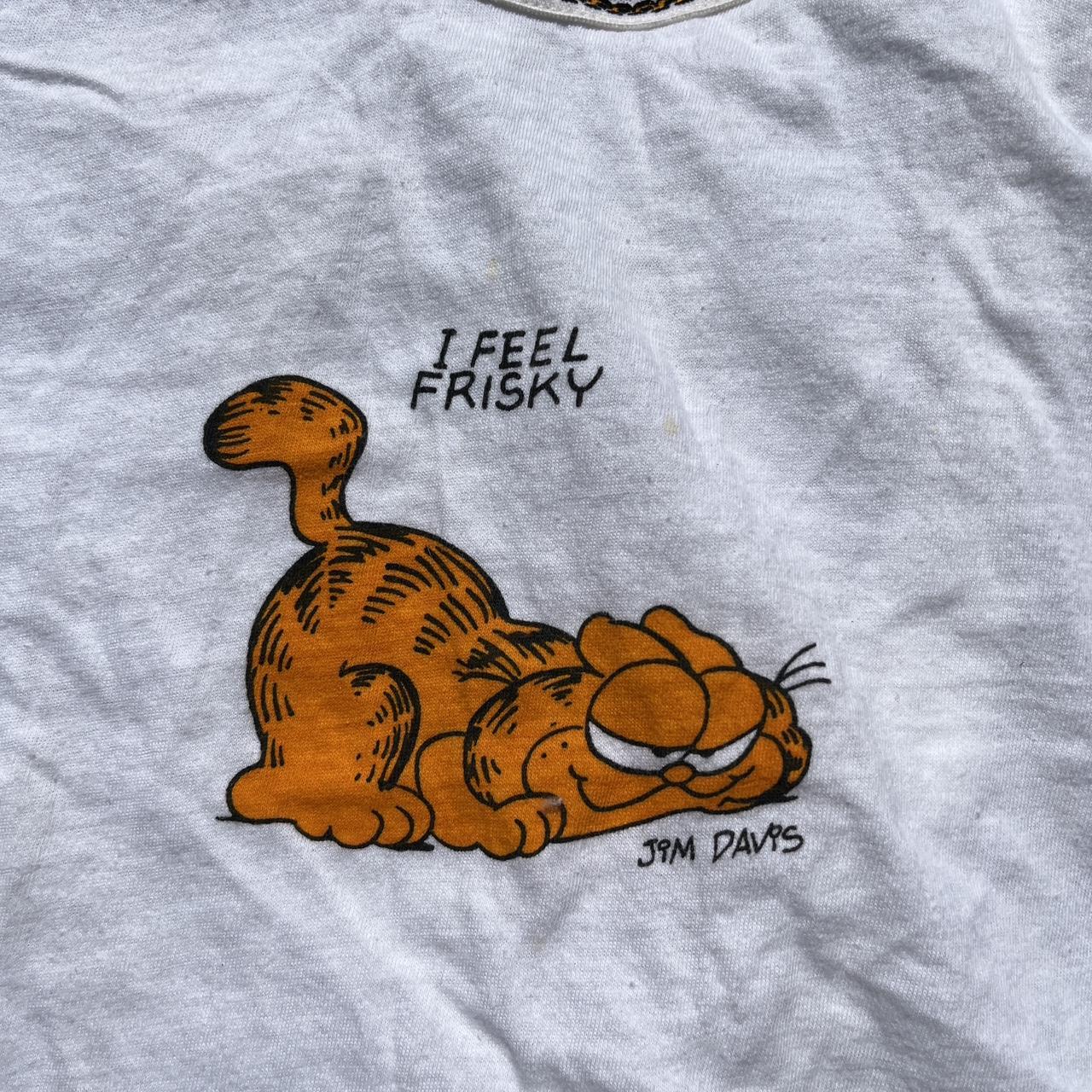 1980s Garfield "I Feel Frisky" graphic tank... | Depop