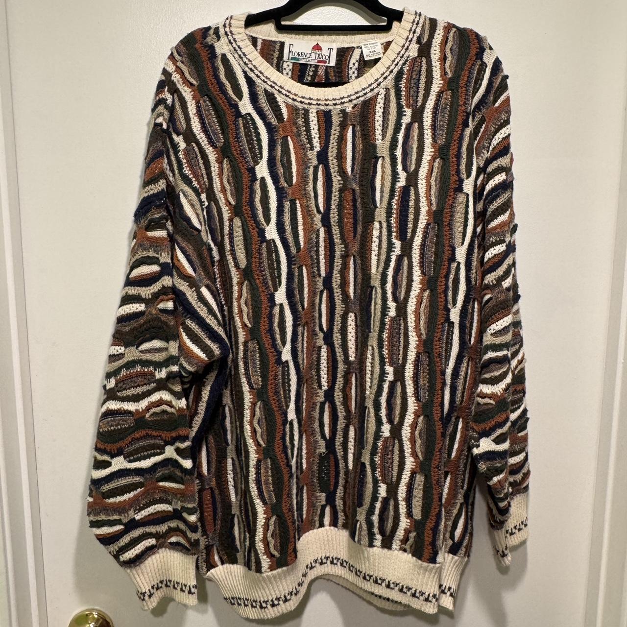 Coogi-inspired (Florance Tricot) sweater with 3d... | Depop