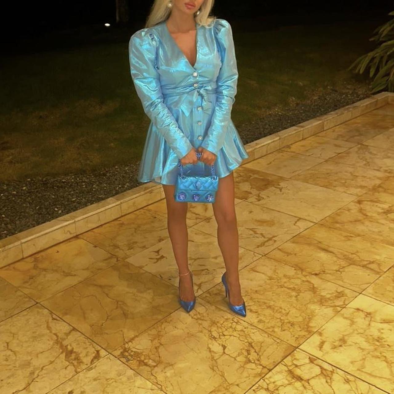 Selling this blue rotate dress realy is nicest blue... - Depop