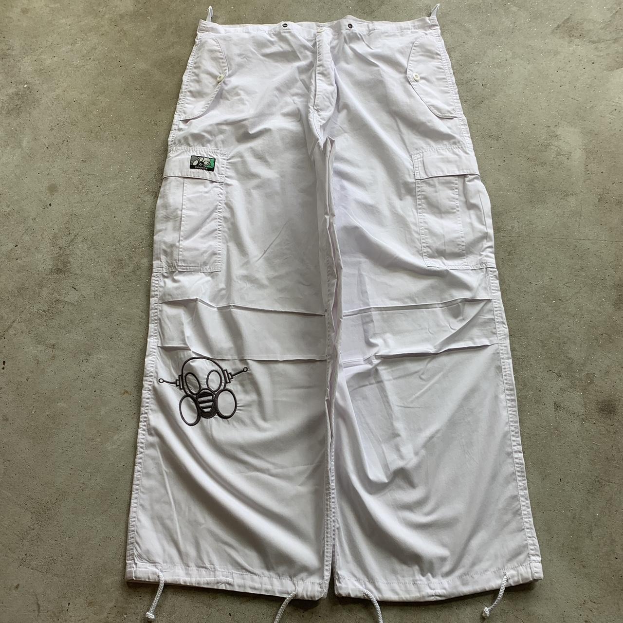 Y2K GHAST RAVER PANTS 🤍🤍 Measures 40 waist... - Depop