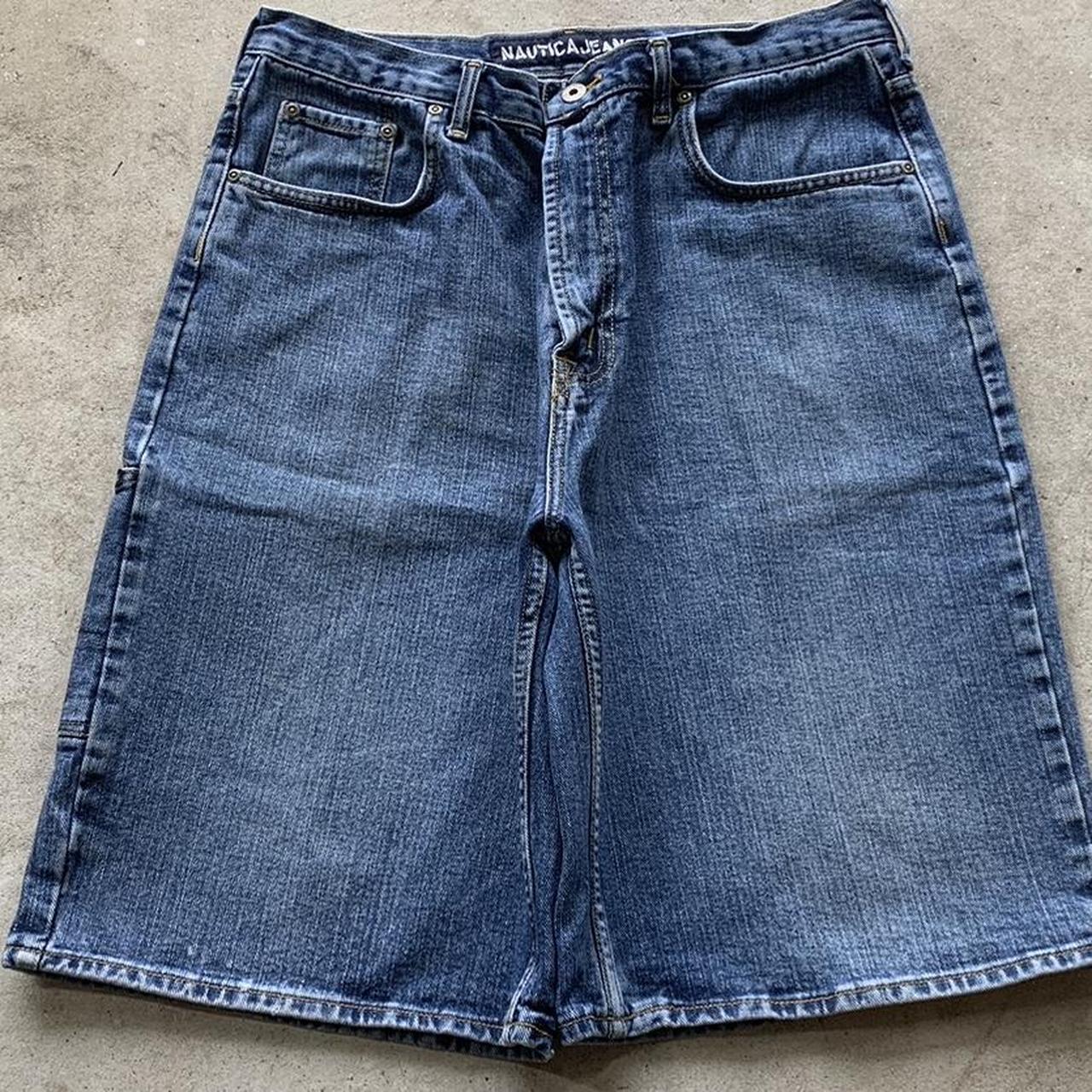 Y2K NAUTICA CARPENTER BAGGY JORTS 💙💙 Measures 36... - Depop