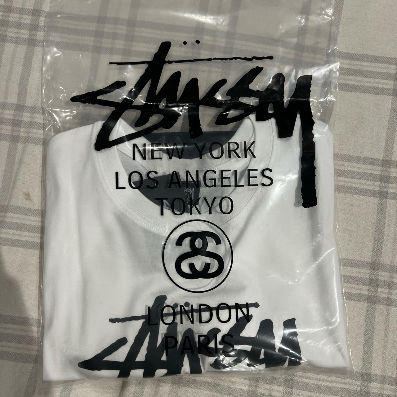 white stussy x represent t shirt - Depop