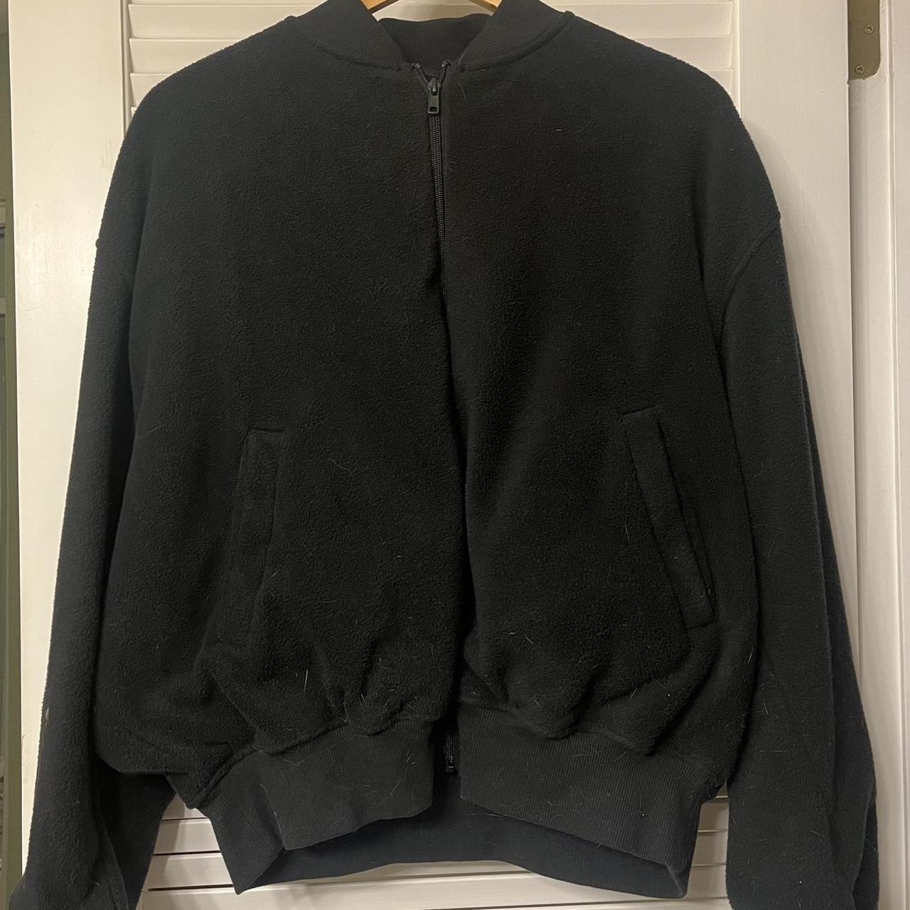 SKIMS FLEECE LOUNGE BOMBER JACKET -worn once -cat... - Depop