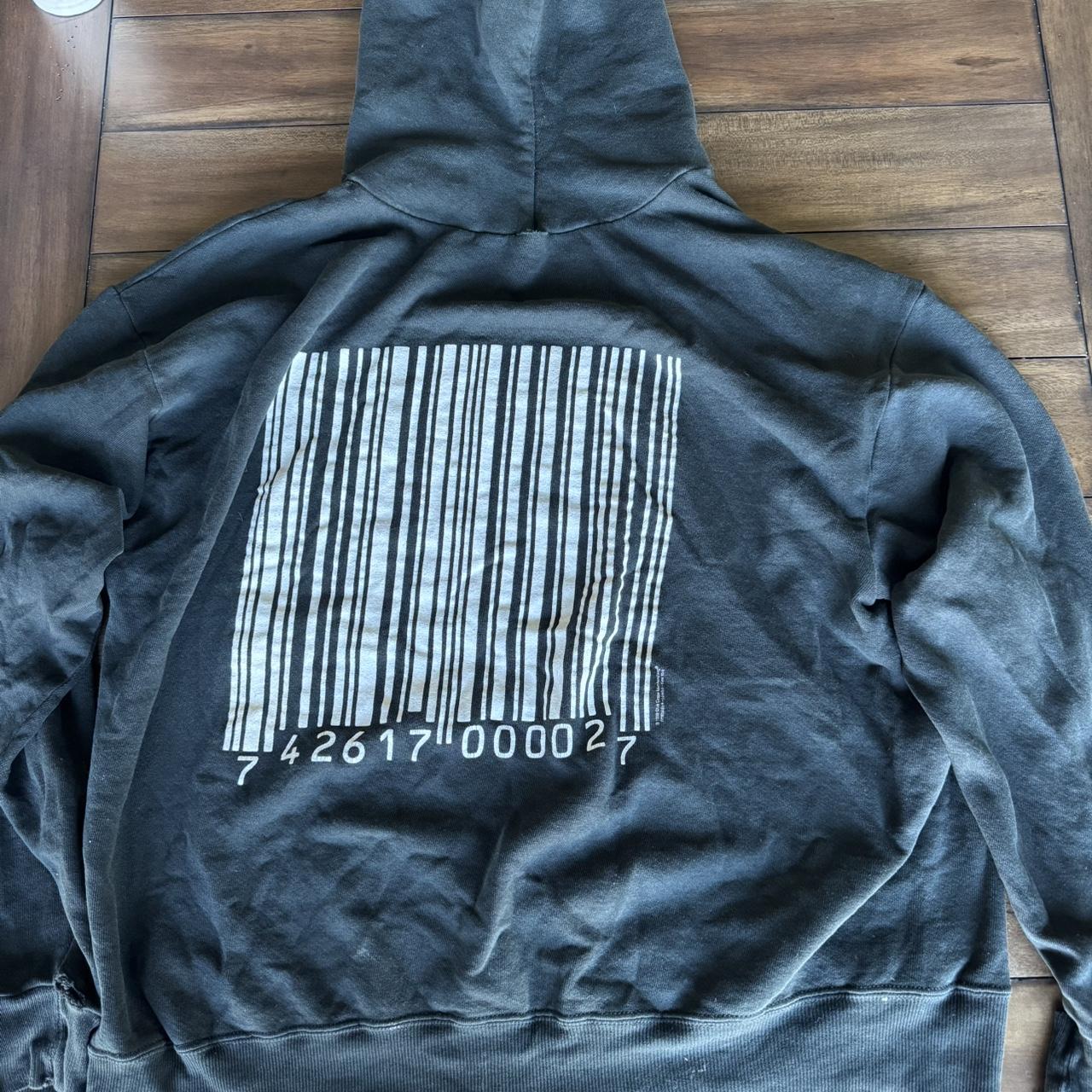Vintage slipknot barcode hoodie. 1999. Holes and... | Depop