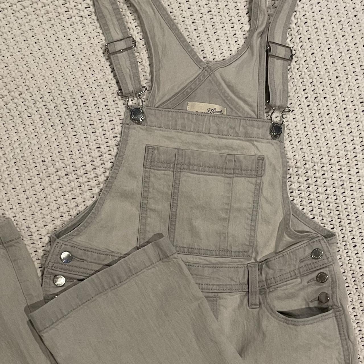 Universal Thread Grey Denim Overalls. Size 4/27R - Depop