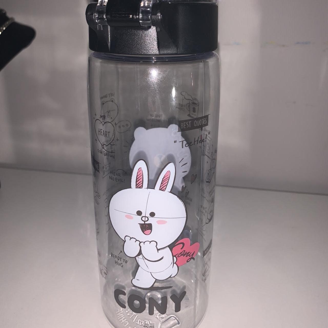 Line Friends Cony & Brown Water Bottle Line cute... - Depop