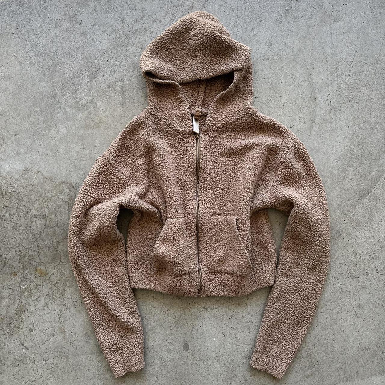 SKIMS Cozy Knit Cropped Jacket • women’s size s/m •... - Depop