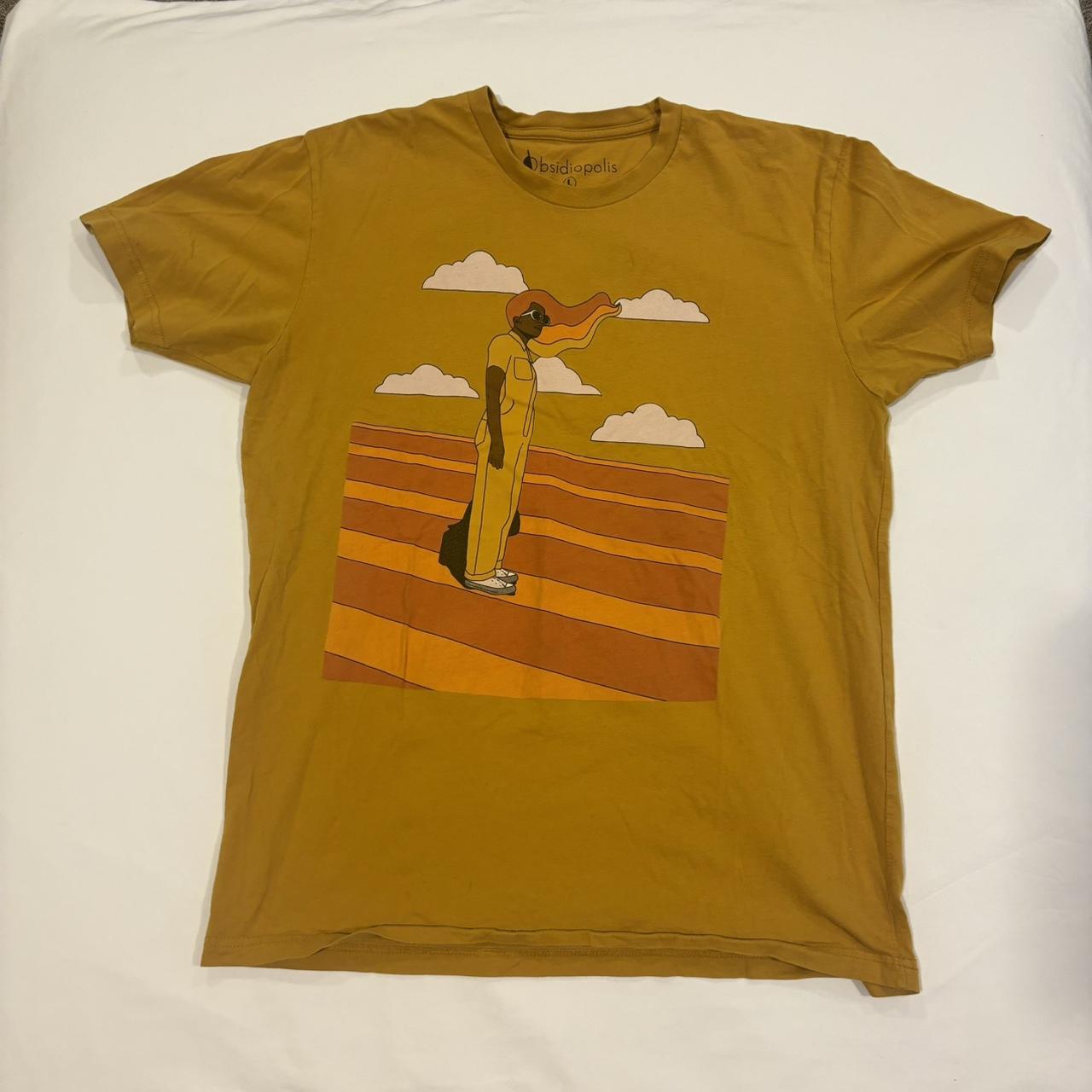 Mustard Yellow Graphic Tee Size: L Meow wolf Good... - Depop