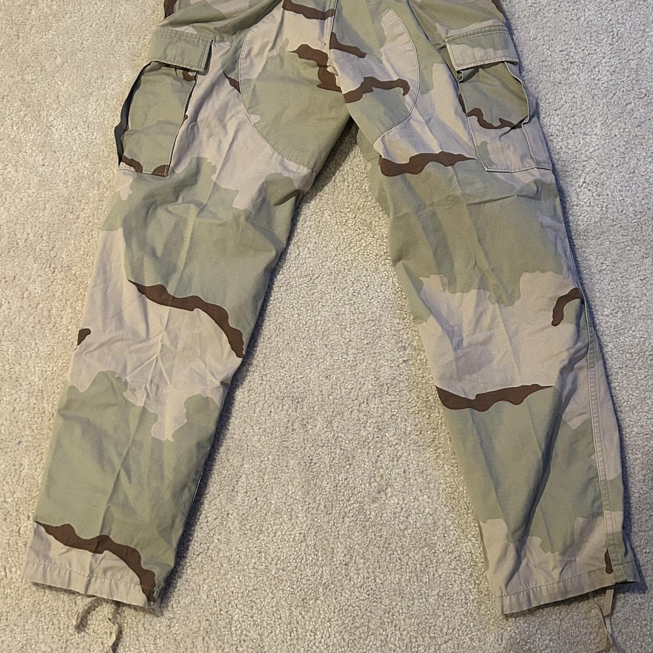Tan and Brown Camo Cargos - Depop