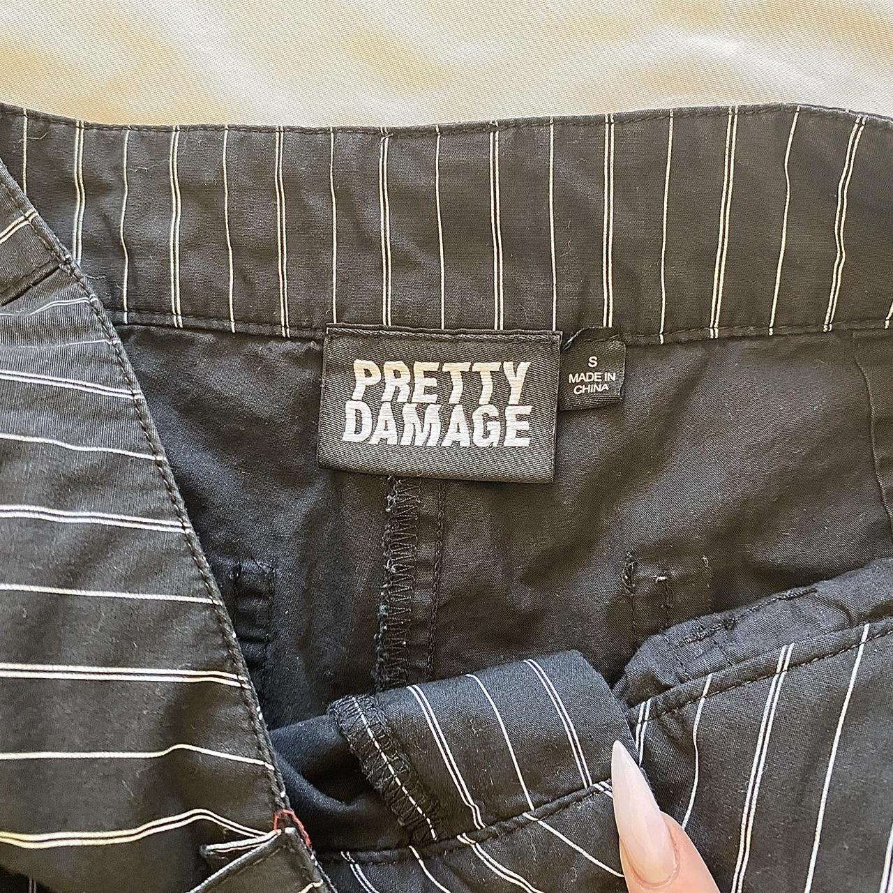 women’s Pretty Damage size 26 striped gothic flare... - Depop