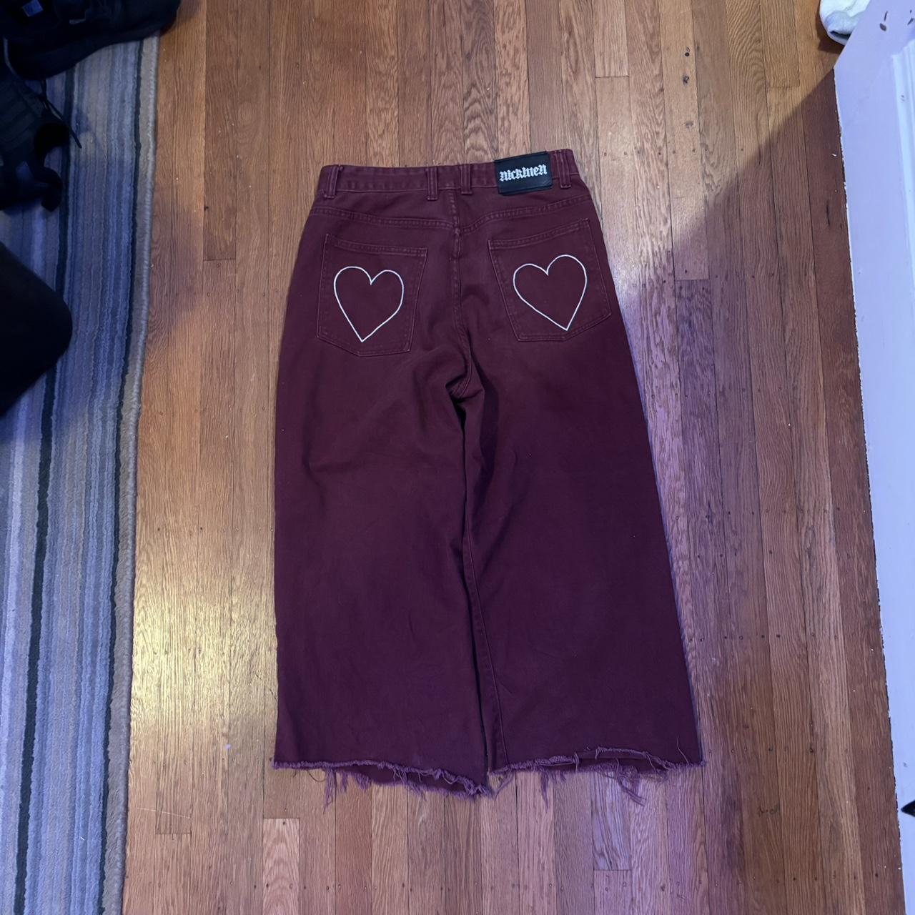 Rare Og nickittens with heart Fit supper baggy - Depop