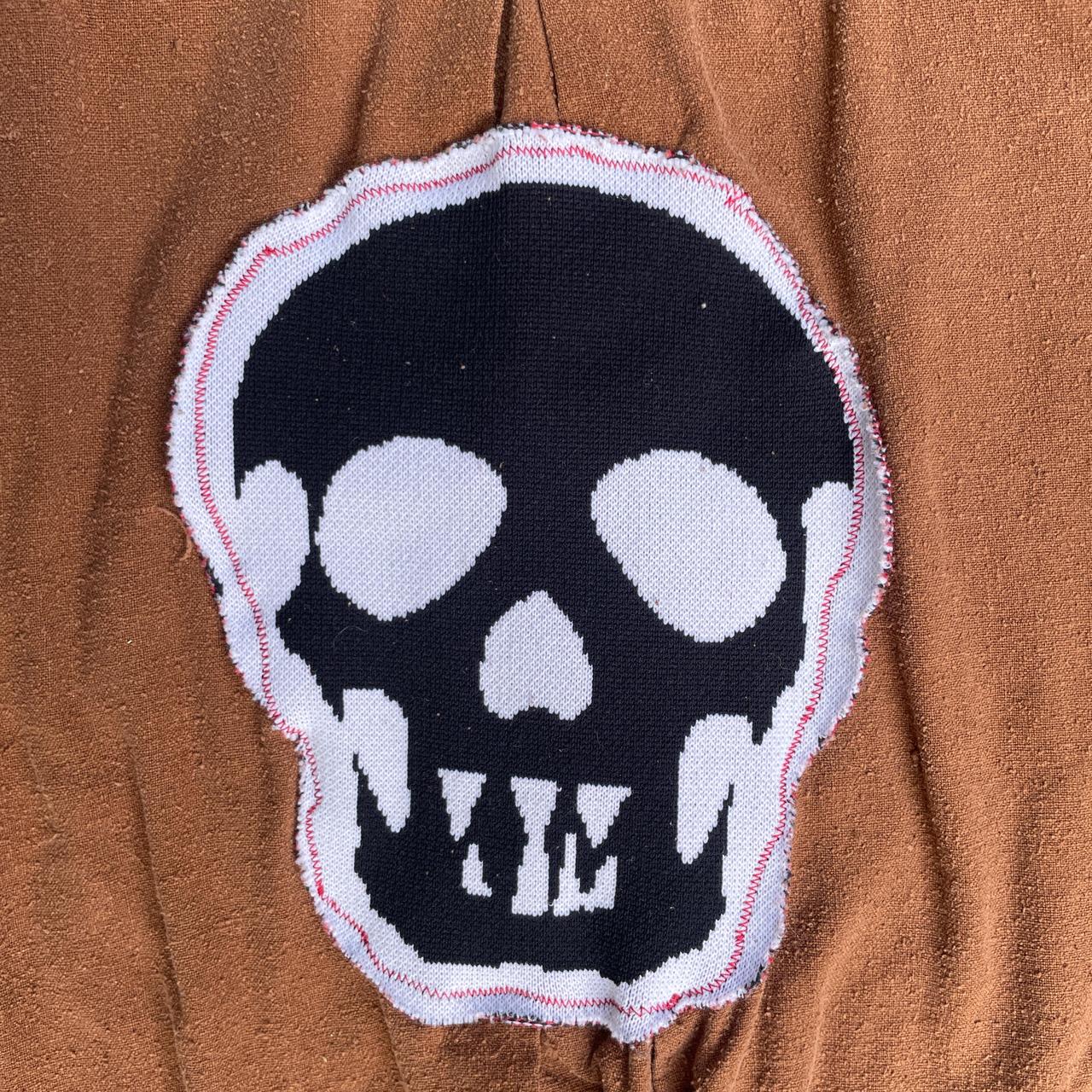 Brown Skull Button Up (custom made) Size M Good... - Depop