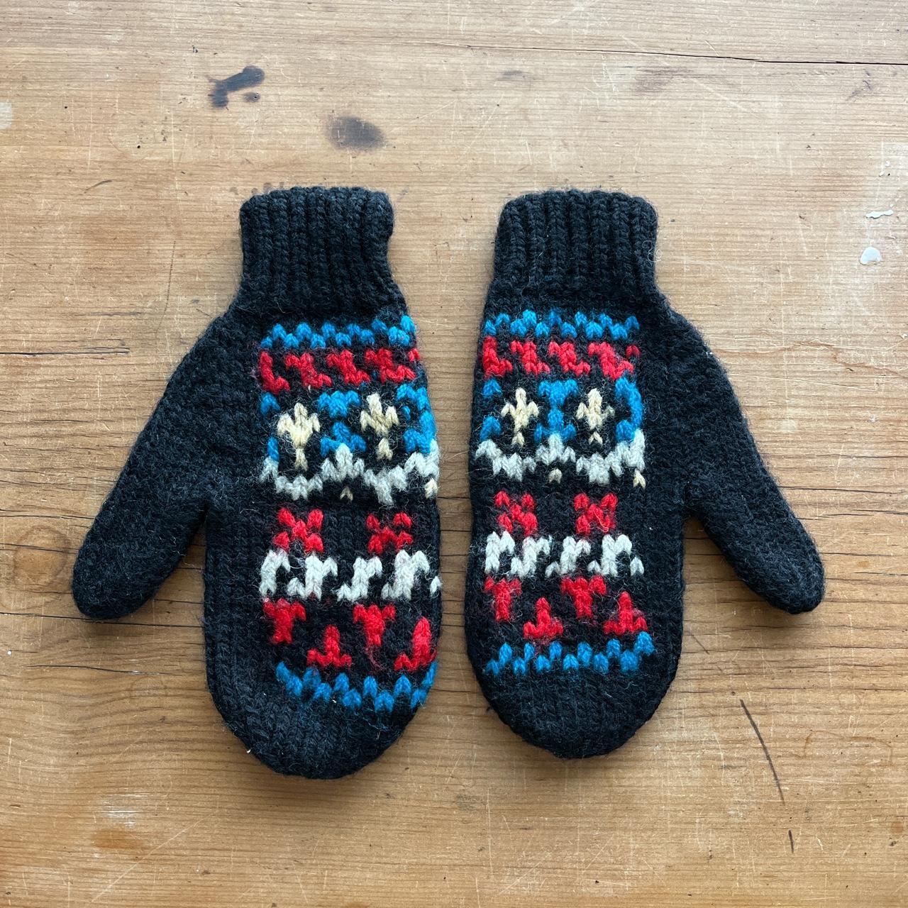 Women’s vintage wool handmade mittens. Worn once.... - Depop