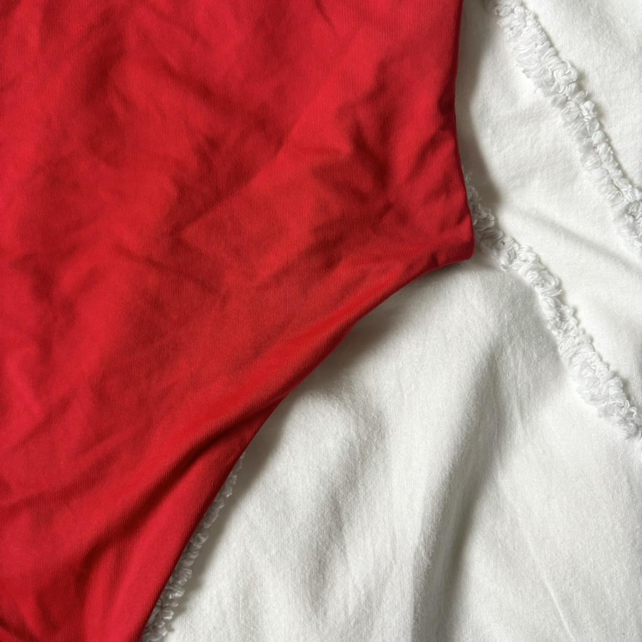 supre - luxe halter body suit, red size - xs #luxe... - Depop